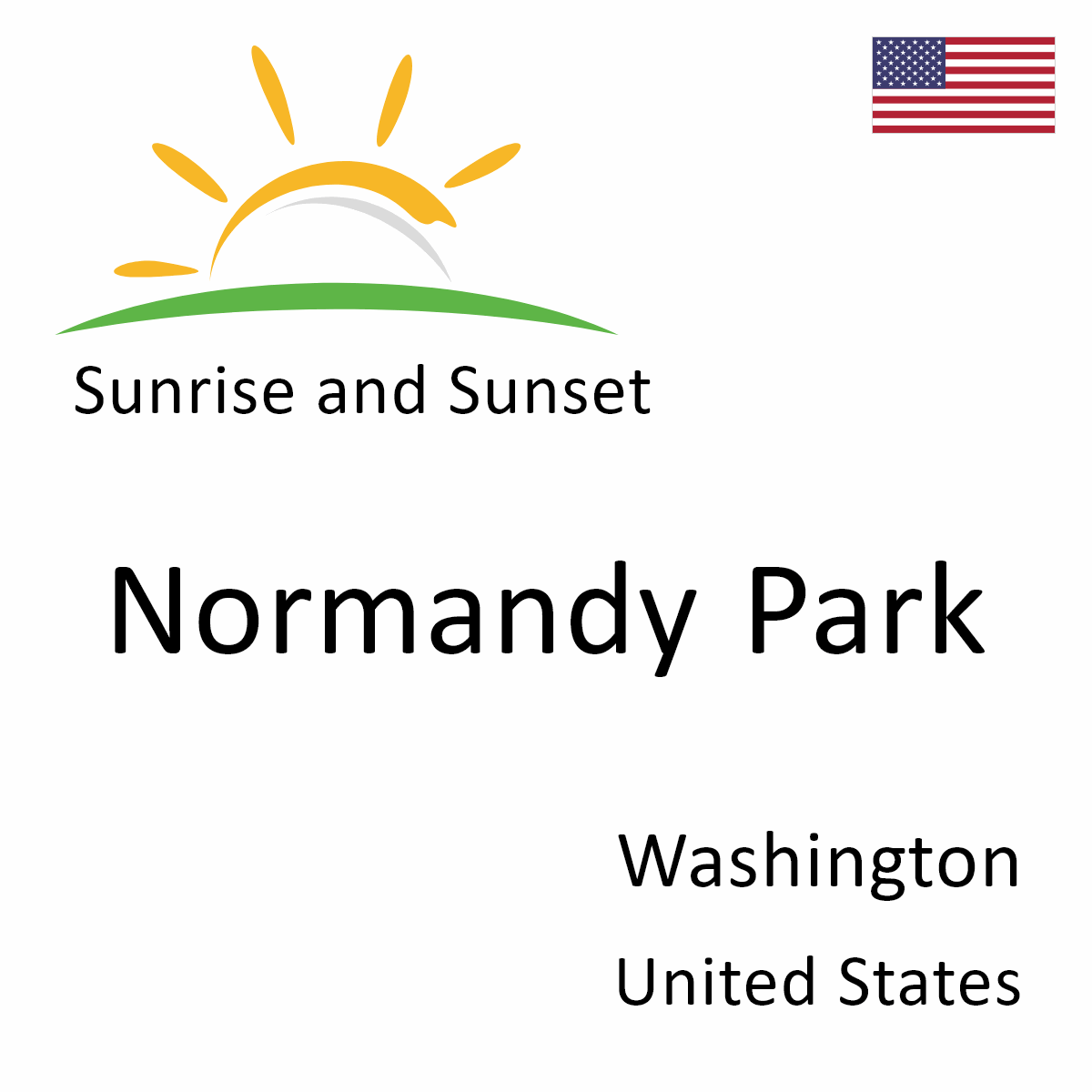 Sunrise and Sunset Times in Normandy Park, Washington, United States