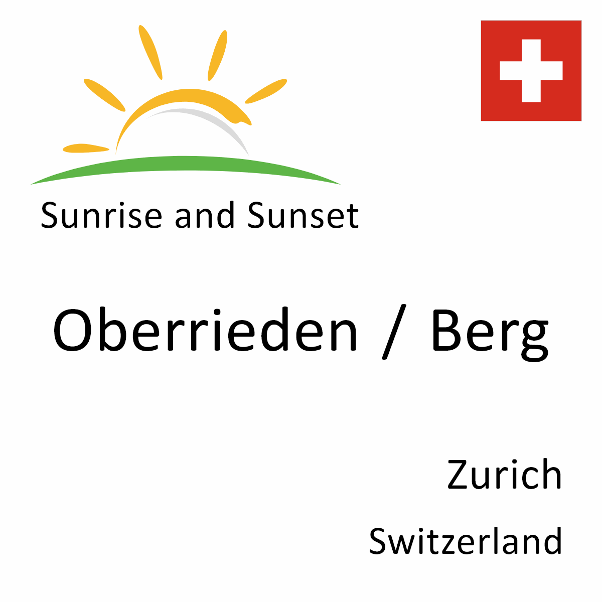 Sunrise and Sunset Times in Oberrieden / Berg, Zurich, Switzerland