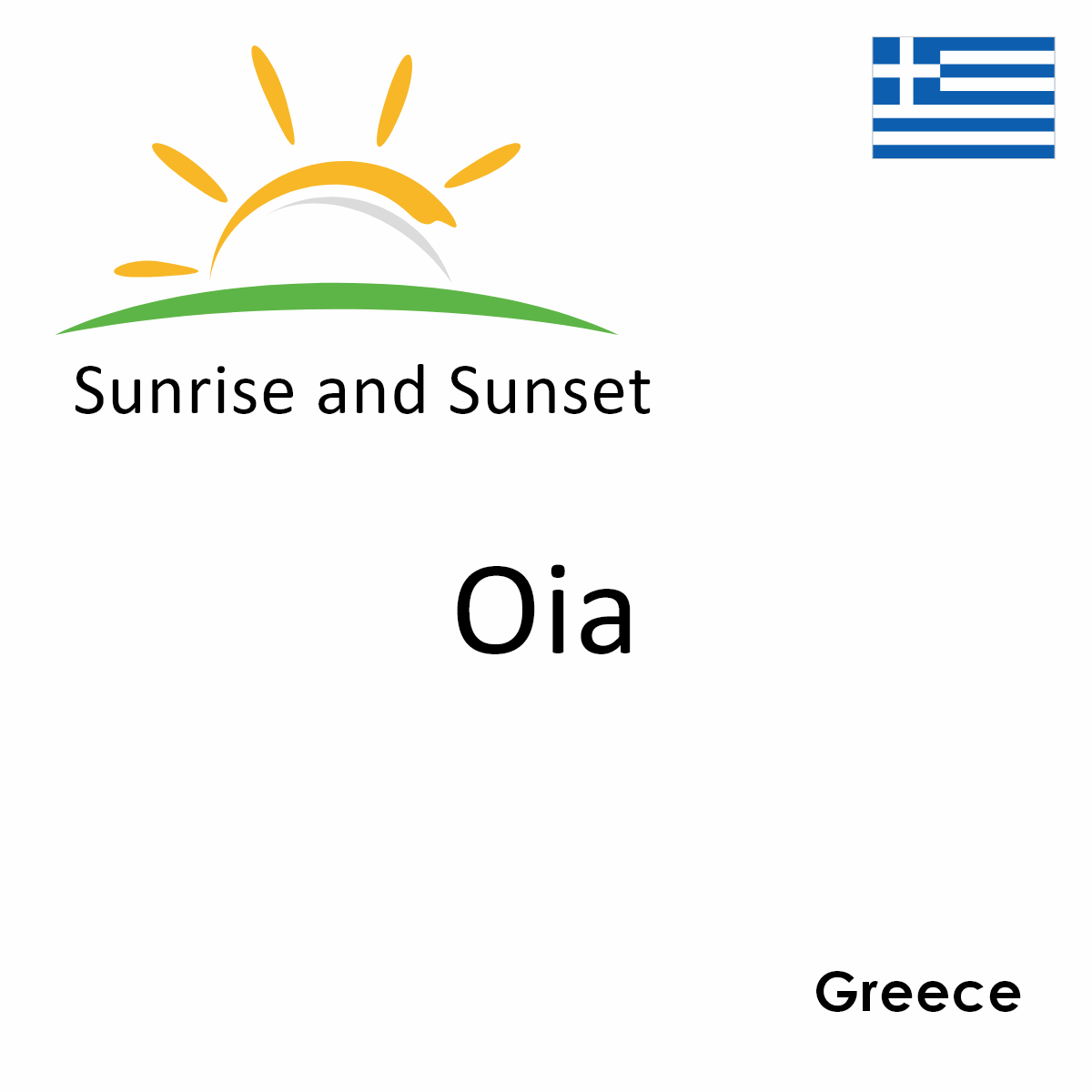 Sunrise and Sunset Times in Oia, Greece