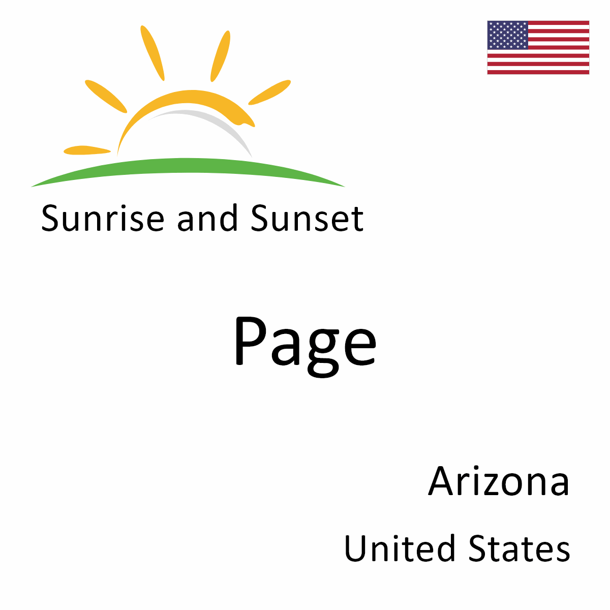 Sunrise and Sunset Times in Page, Arizona, United States