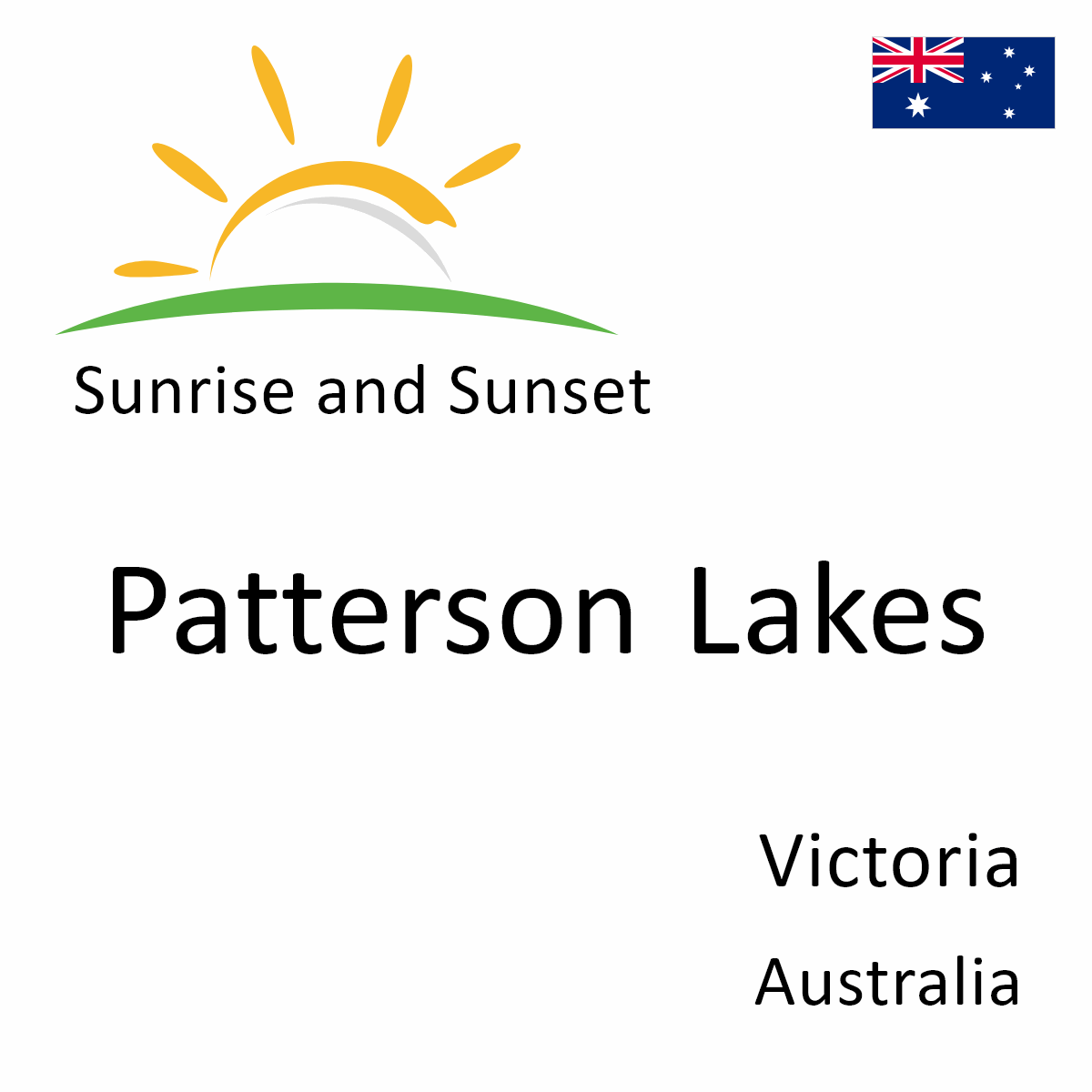 Sunrise and Sunset Times in Patterson Lakes, Victoria, Australia