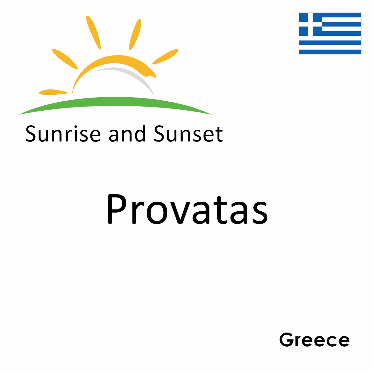 Sunrise and Sunset Times in Provatas, Greece