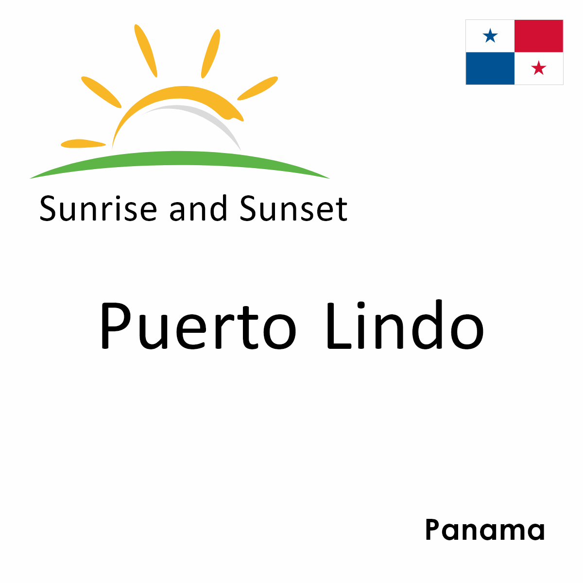 Sunrise and Sunset Times in Puerto Lindo, Panama