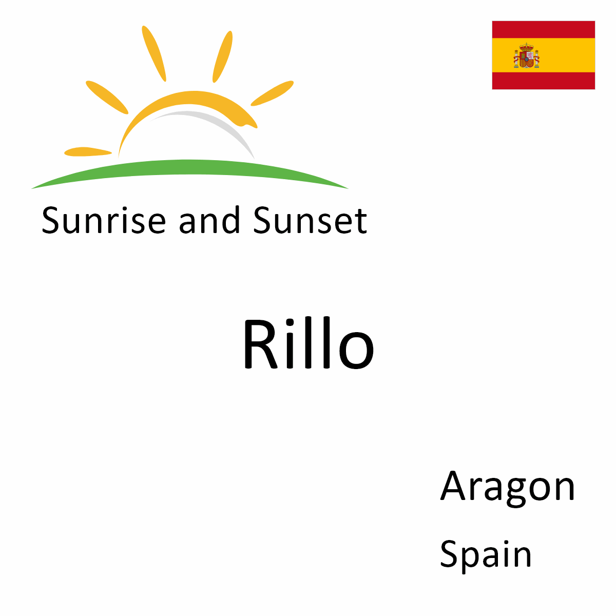 Sunrise and Sunset Times in Rillo, Aragon, Spain