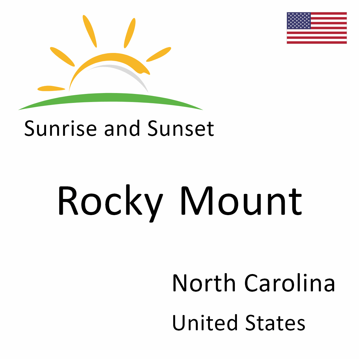 Sunrise and Sunset Times in Rocky Mount, North Carolina, United States