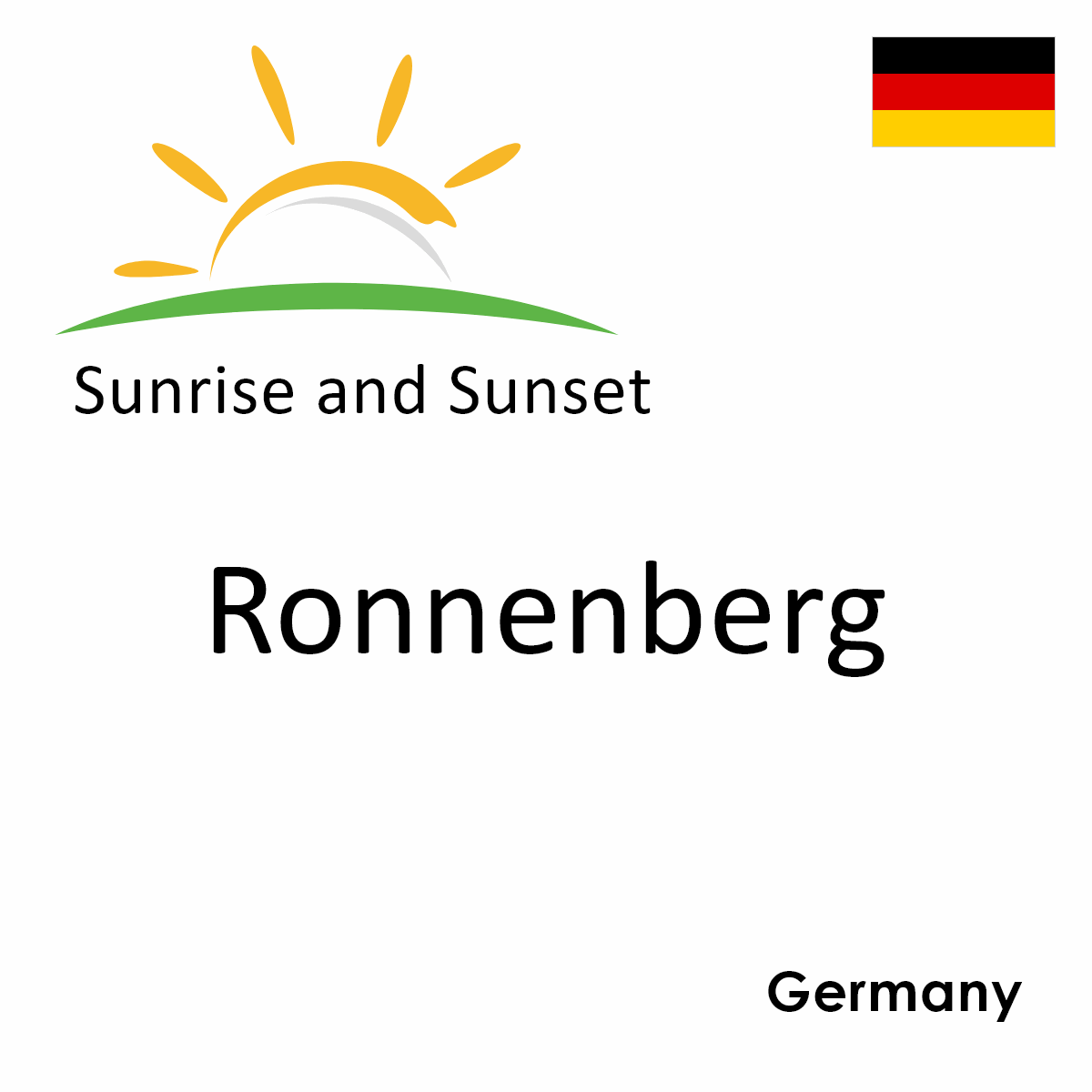 Sunrise and Sunset Times in Ronnenberg, Germany