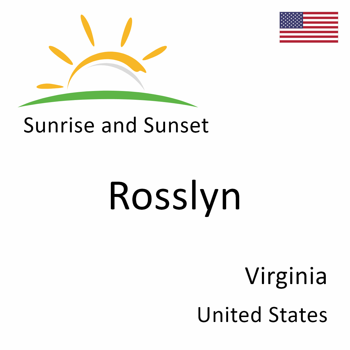 Sunrise and Sunset Times in Rosslyn, Virginia, United States