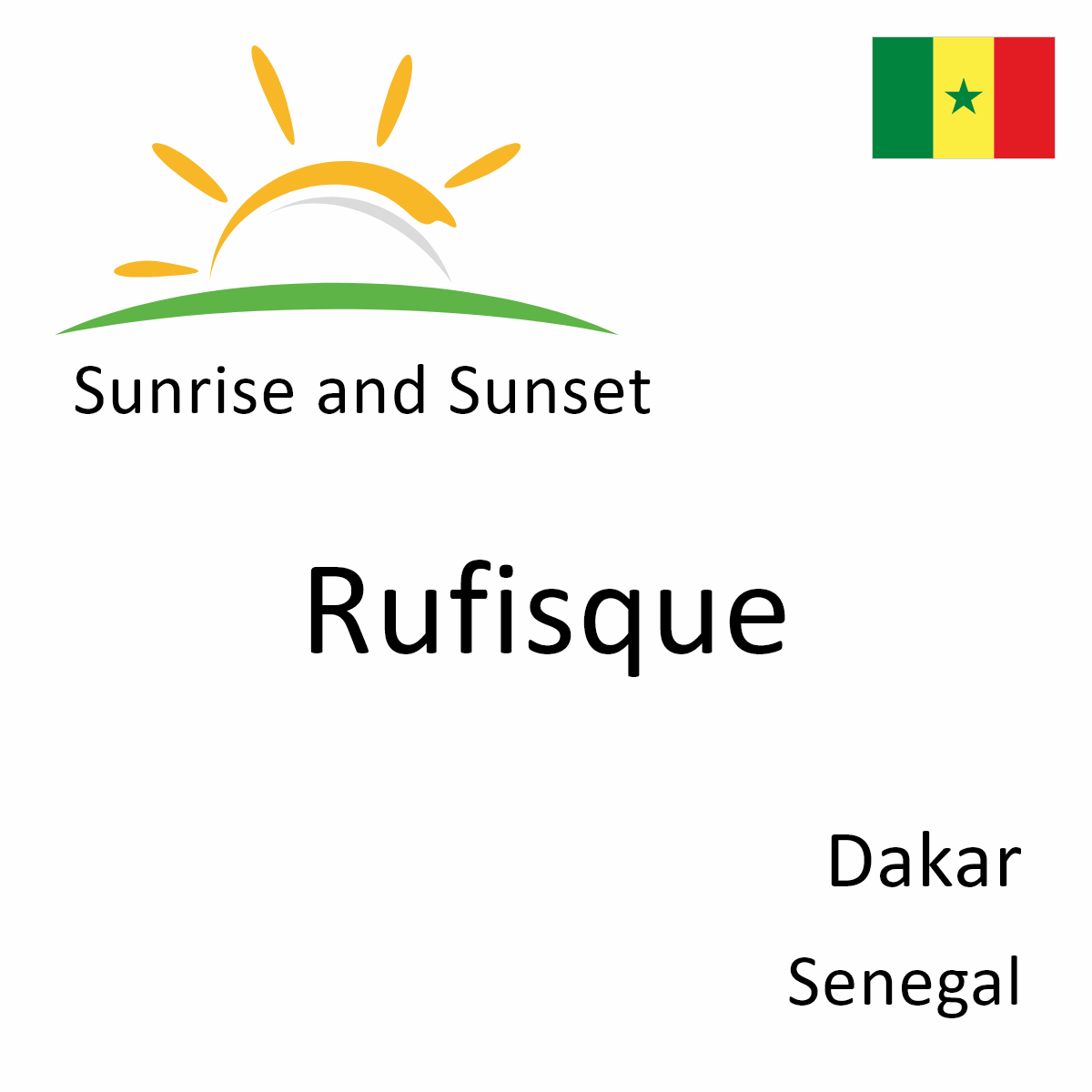 Sunrise and Sunset Times in Rufisque, Dakar, Senegal