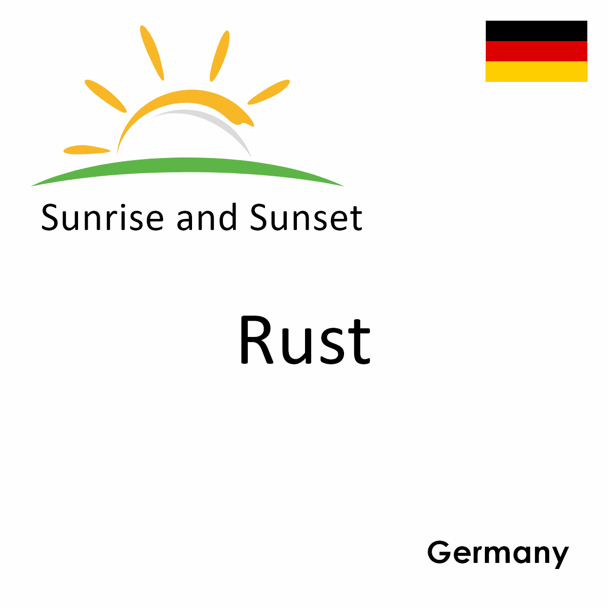 Sunrise and Sunset Times in Rust, Germany