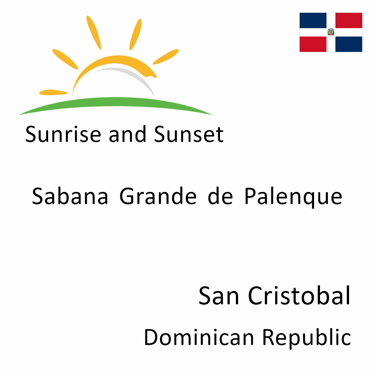 Sunrise and Sunset Times in Sabana Grande de Palenque, San Cristobal ...