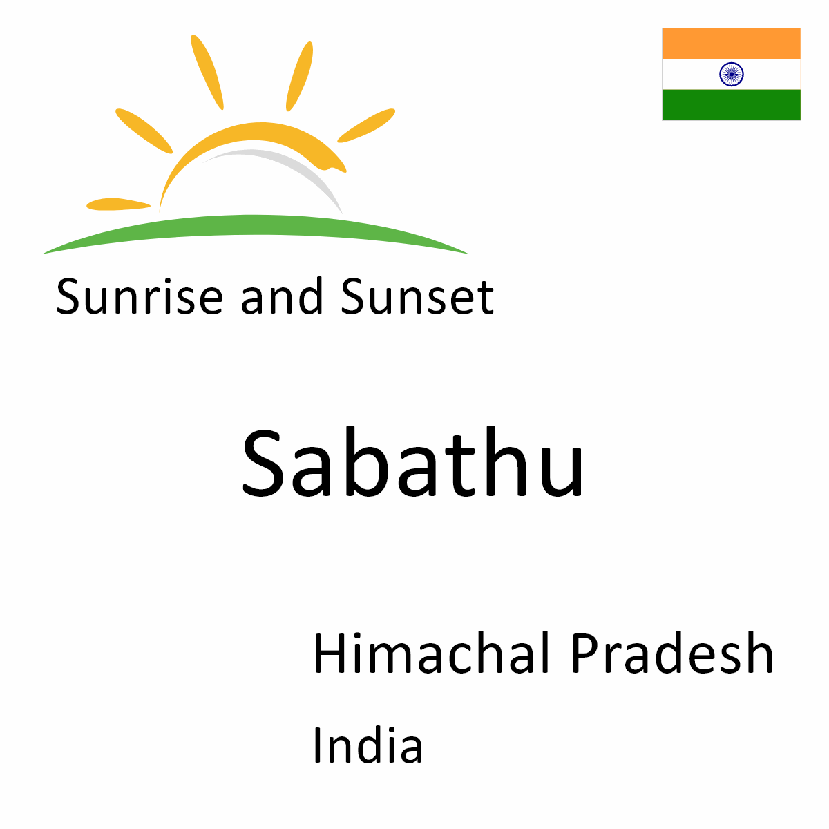 Sunrise and Sunset Times in Sabathu, Himachal Pradesh, India
