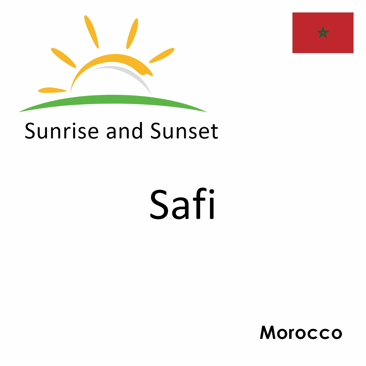 Sunrise and Sunset Times in Safi, Morocco