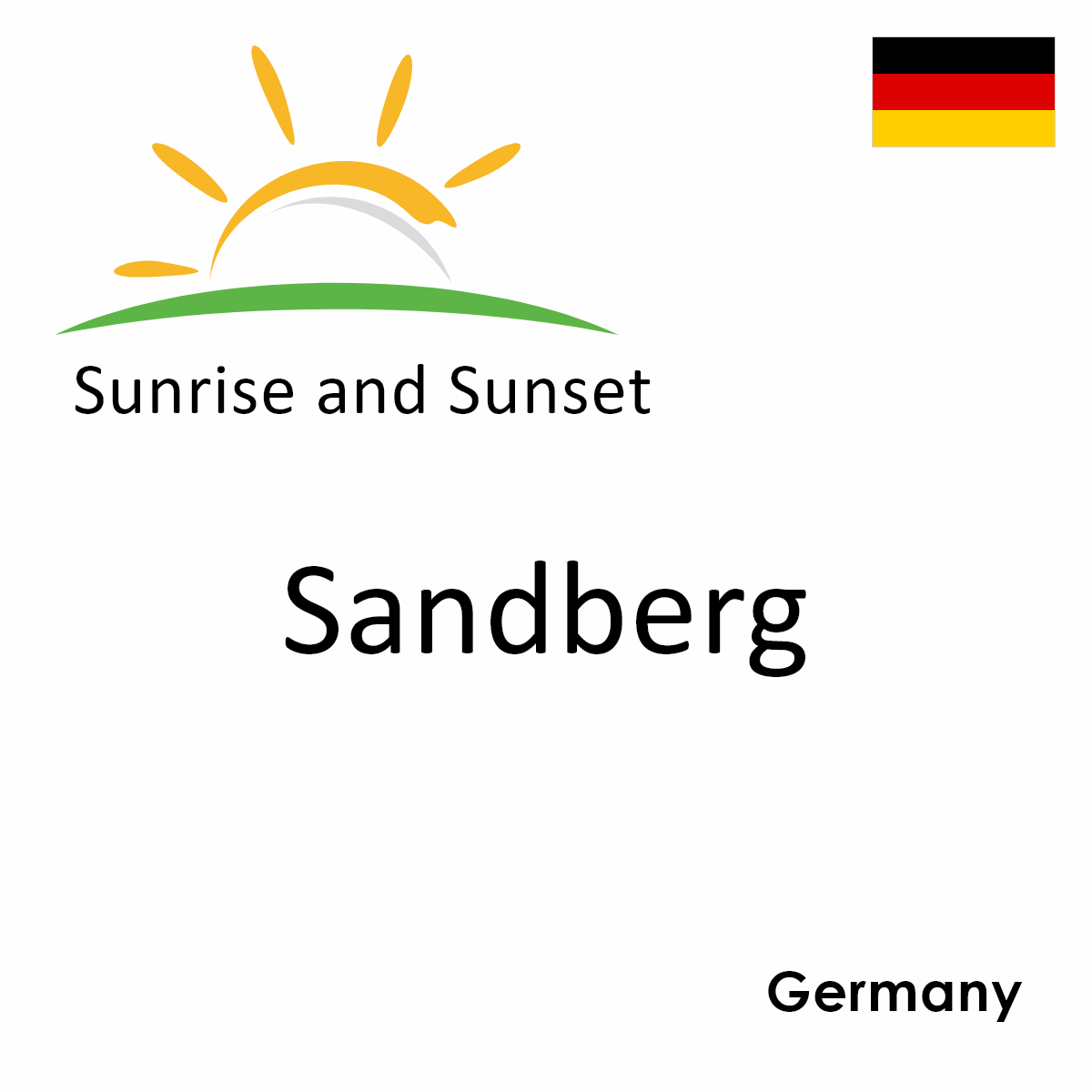Sunrise and Sunset Times in Sandberg, Germany