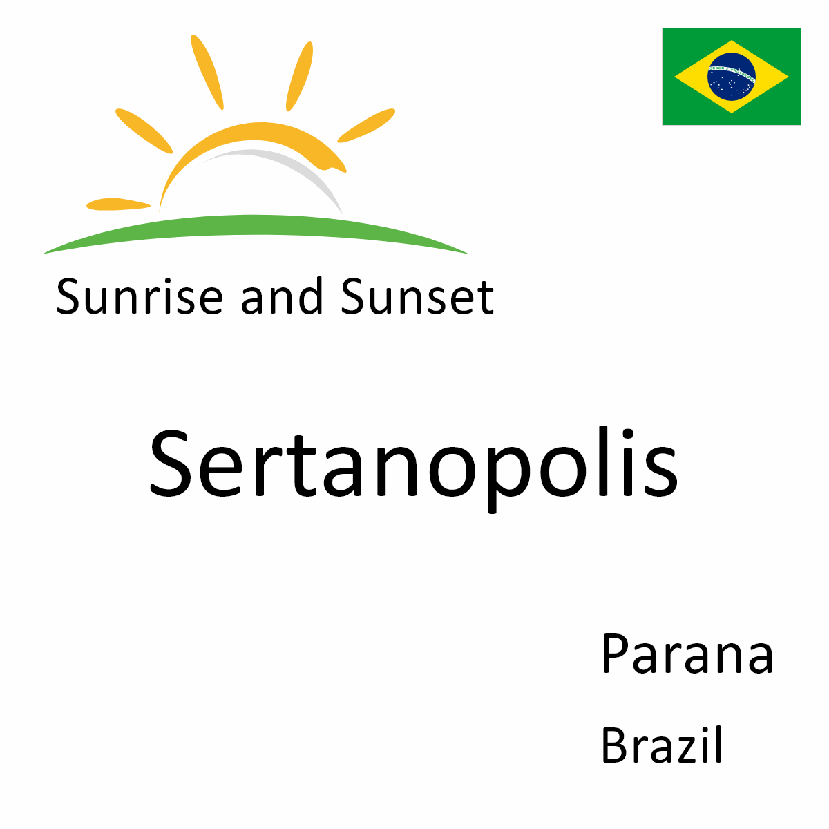 Sunrise and Sunset Times in Sertanopolis, Parana, Brazil