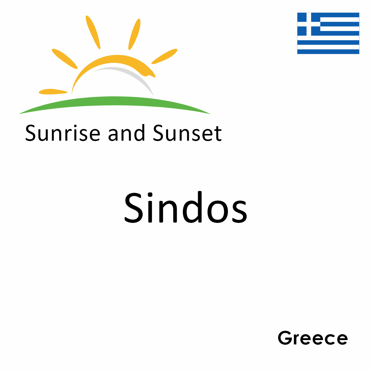 Sunrise and Sunset Times in Sindos, Greece