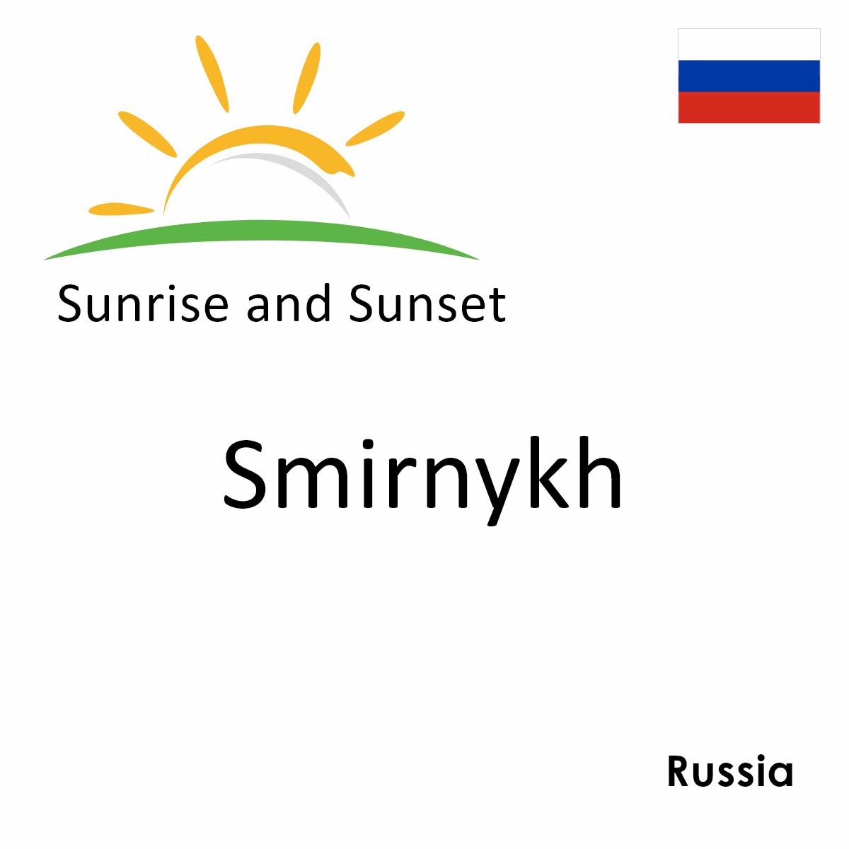 Sunrise and Sunset Times in Smirnykh, Russia