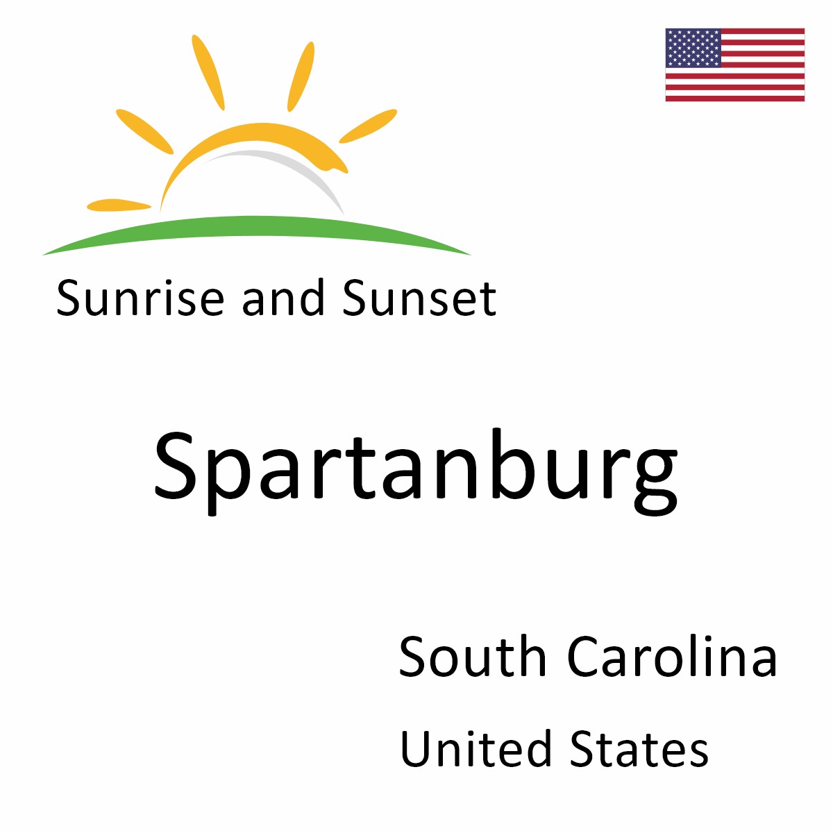 Sunrise and Sunset Times in Spartanburg, South Carolina, United States