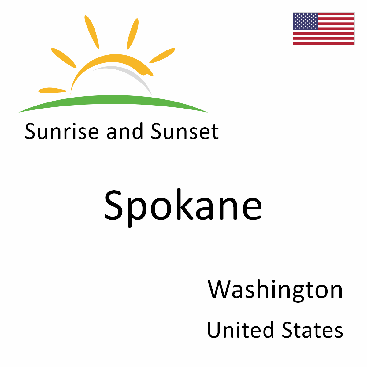 Sunrise and Sunset Times in Spokane, Washington, United States