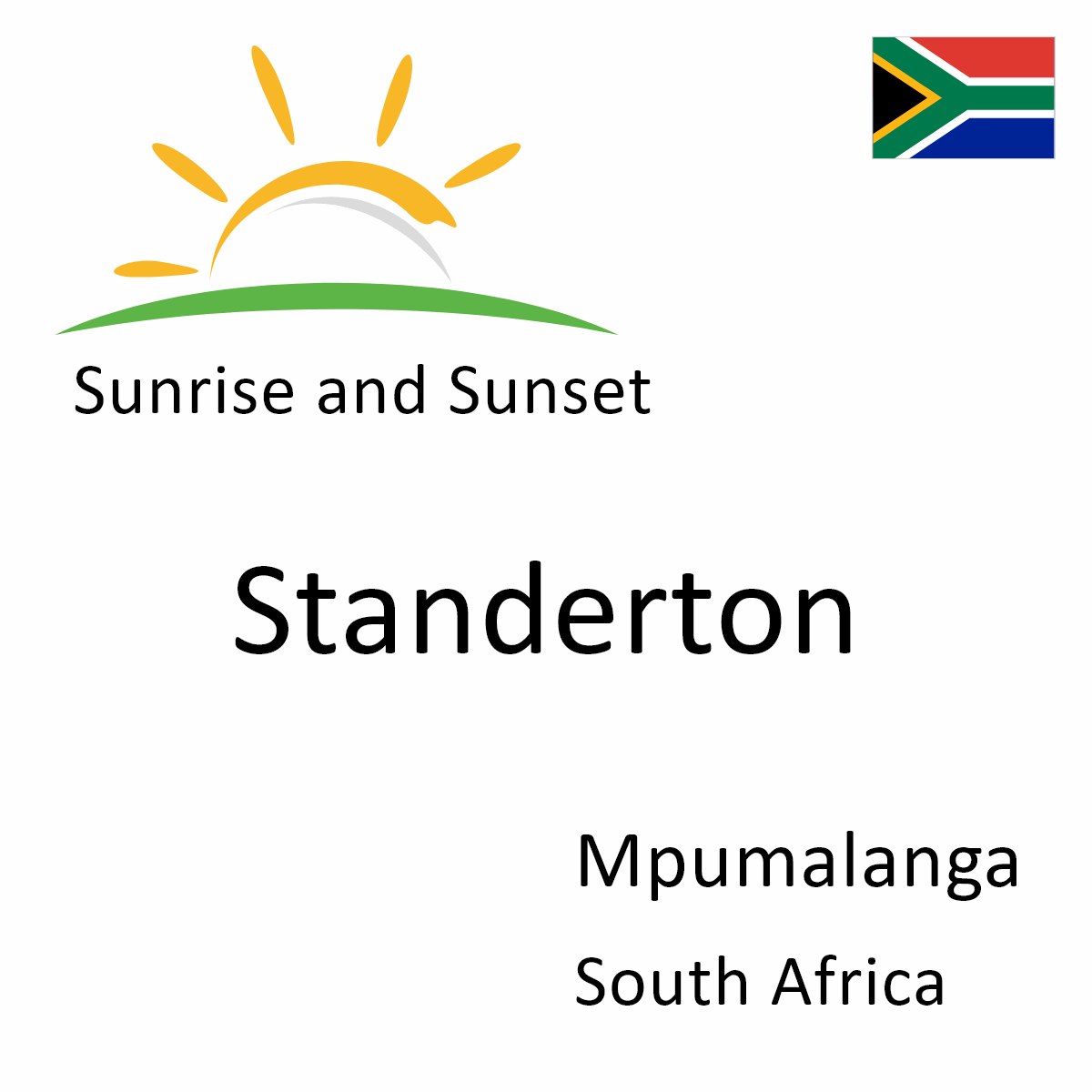 Sunrise and Sunset Times in Standerton, Mpumalanga, South Africa