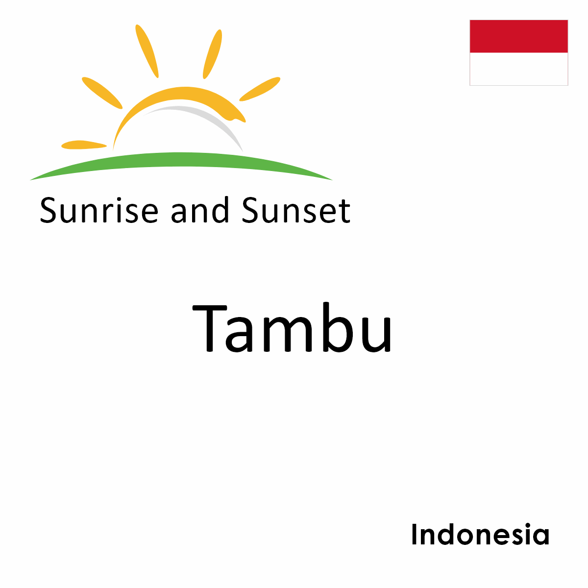 Sunrise and Sunset Times in Tambu, Indonesia