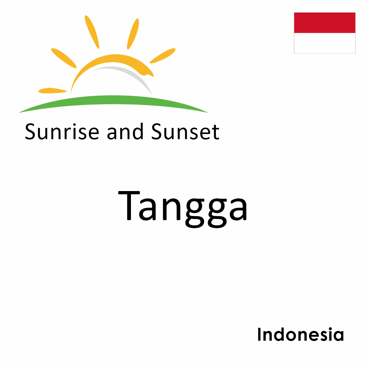 Sunrise and Sunset Times in Tangga, Indonesia