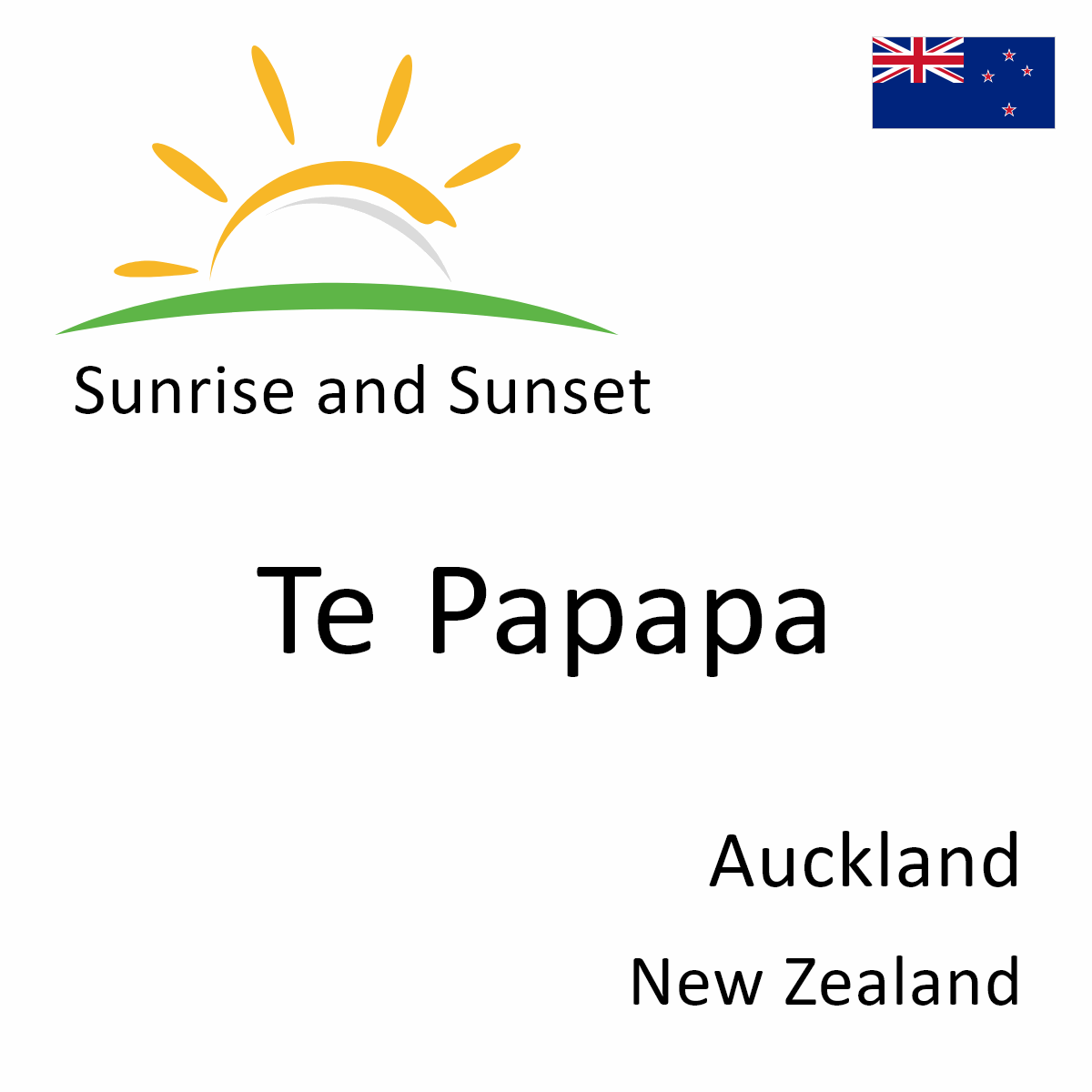 Sunrise and Sunset Times in Te Papapa, Auckland, New Zealand