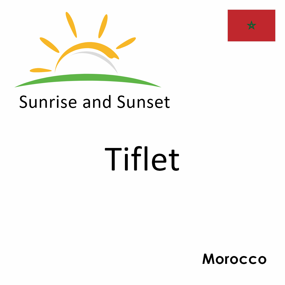 Sunrise and Sunset Times in Tiflet, Morocco