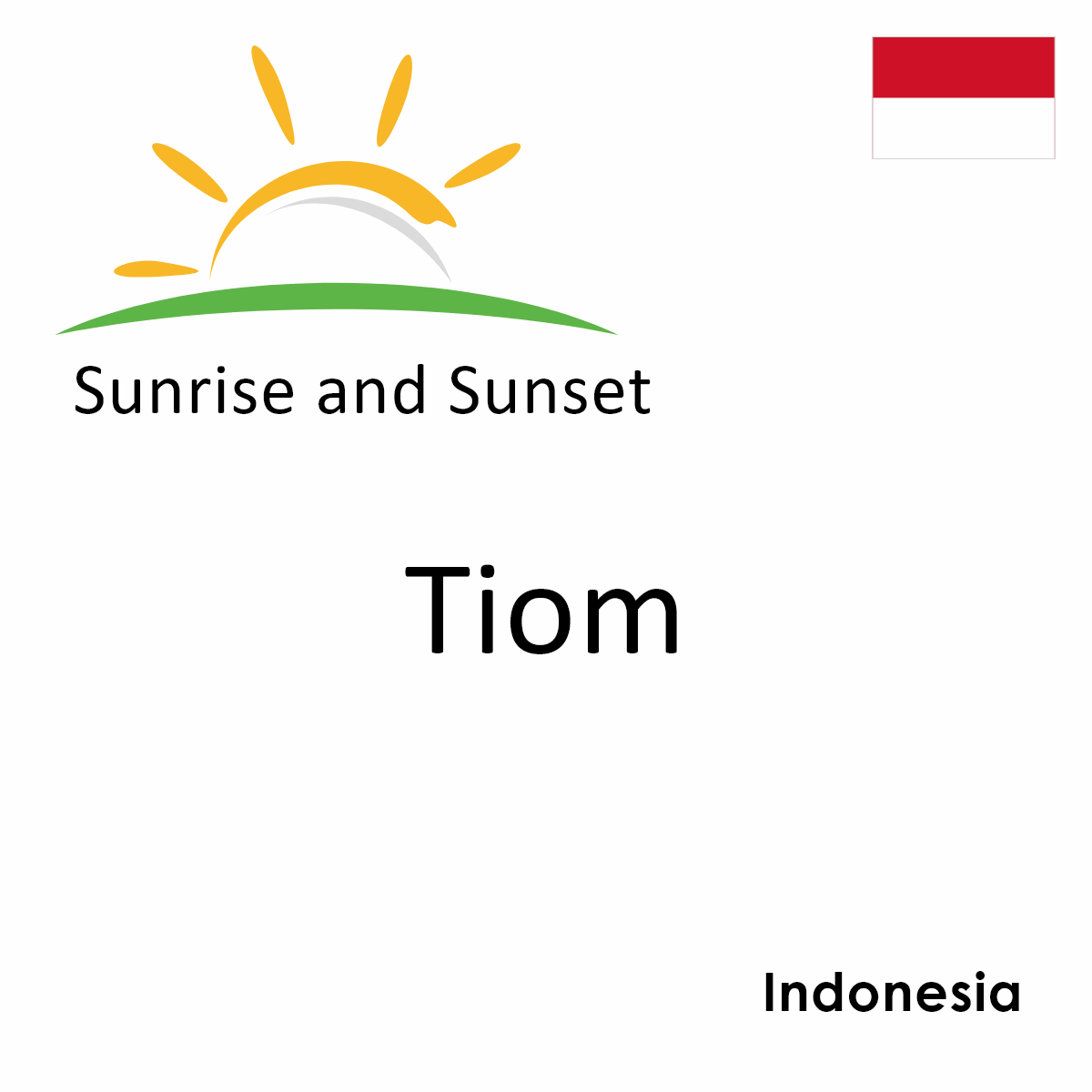 Sunrise and Sunset Times in Tiom, Indonesia