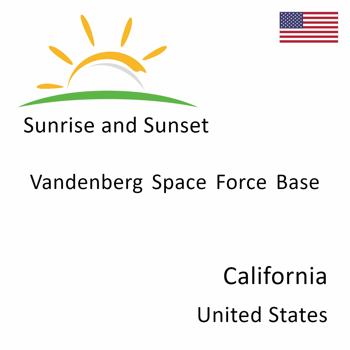 Sunrise and Sunset Times in Vandenberg Space Force Base, California ...