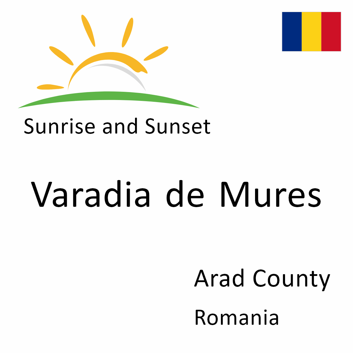Sunrise and Sunset Times in Varadia de Mures, Arad County, Romania