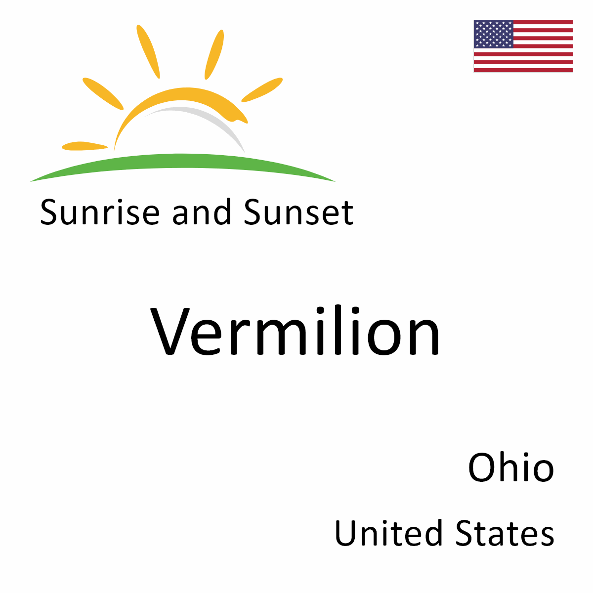 Sunrise and Sunset Times in Vermilion, Ohio, United States