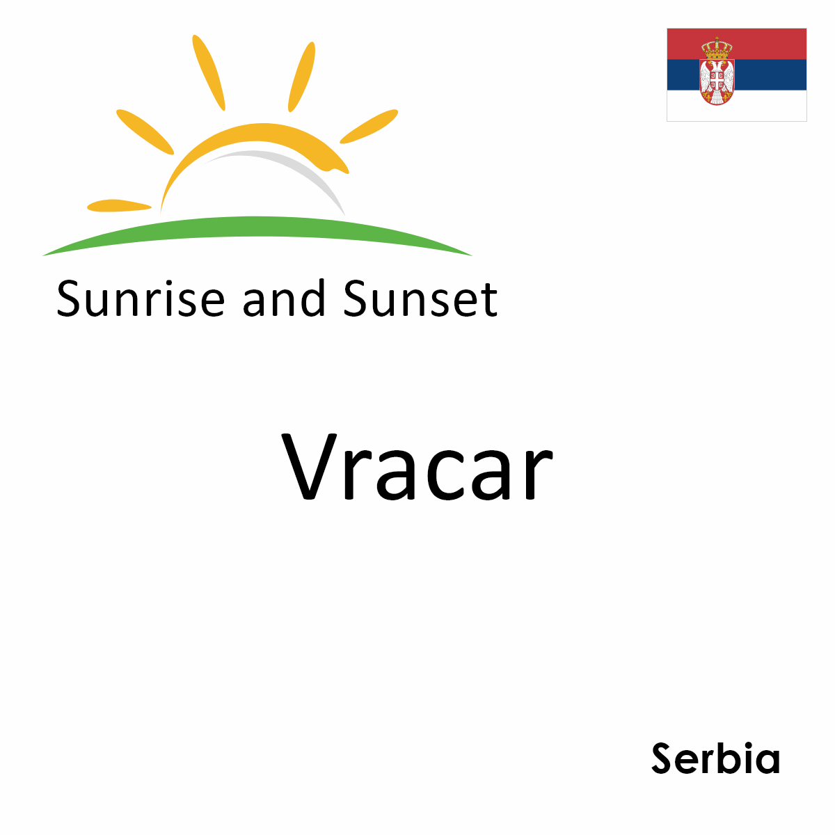 Sunrise and Sunset Times in Vracar, Serbia