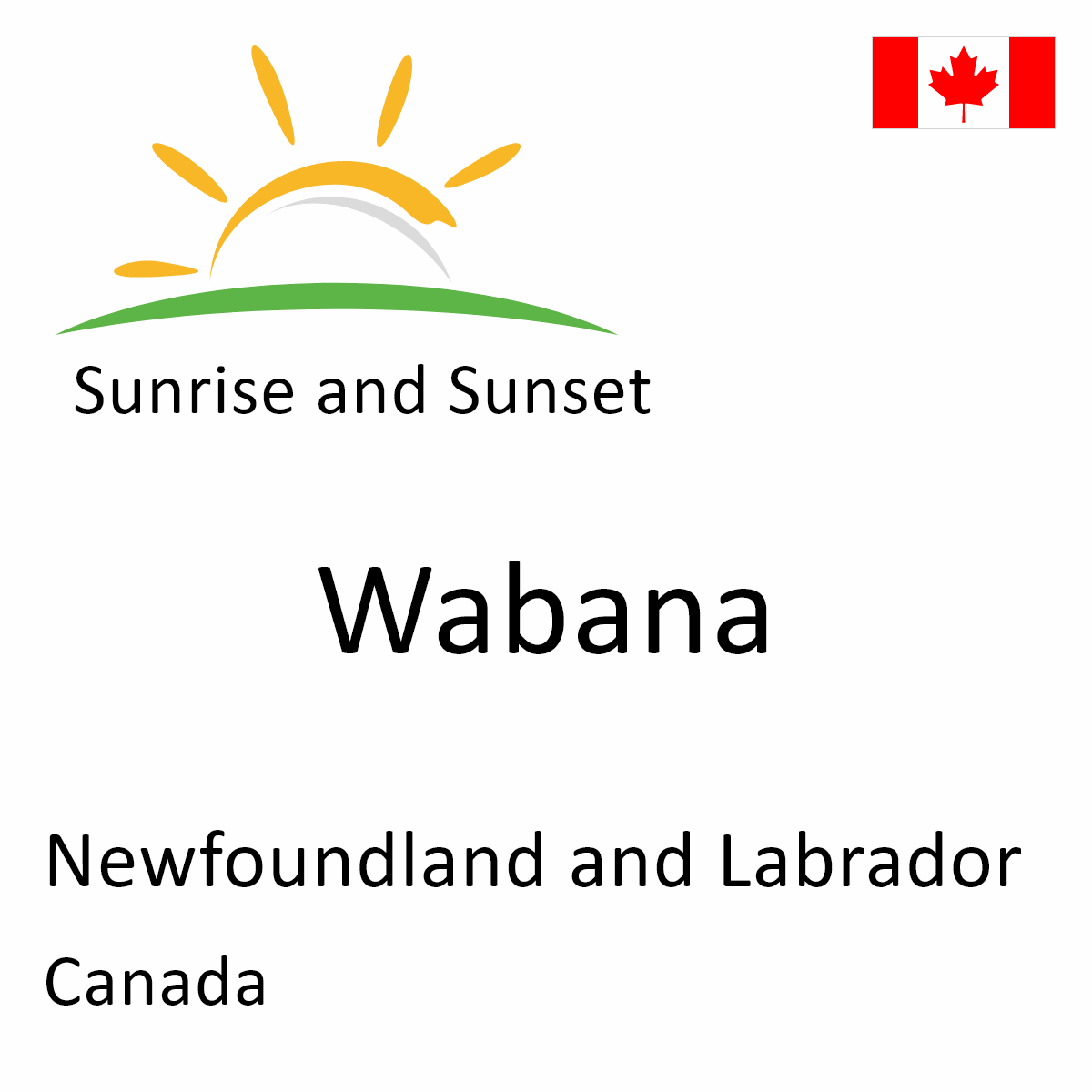 Sunrise and Sunset Times in Wabana, Newfoundland and Labrador, Canada