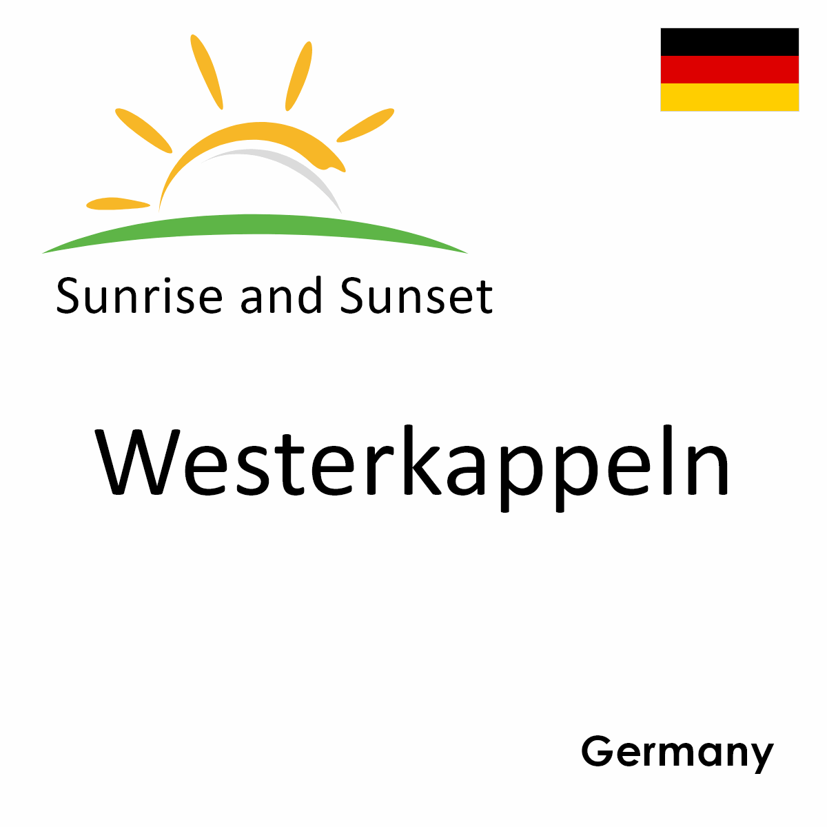 Sunrise and Sunset Times in Westerkappeln, Germany