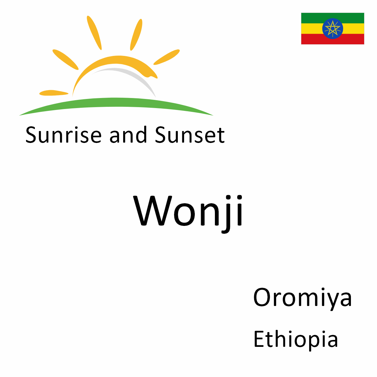 Sunrise and Sunset Times in Wonji, Oromiya, Ethiopia