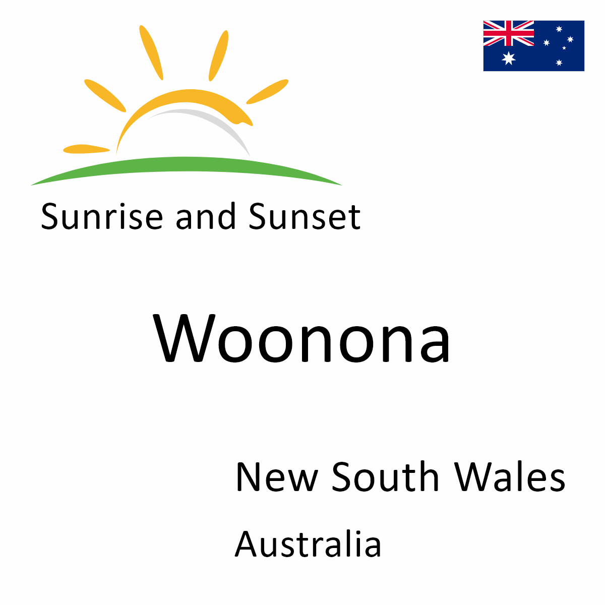 Sunrise and Sunset Times in Woonona, New South Wales, Australia