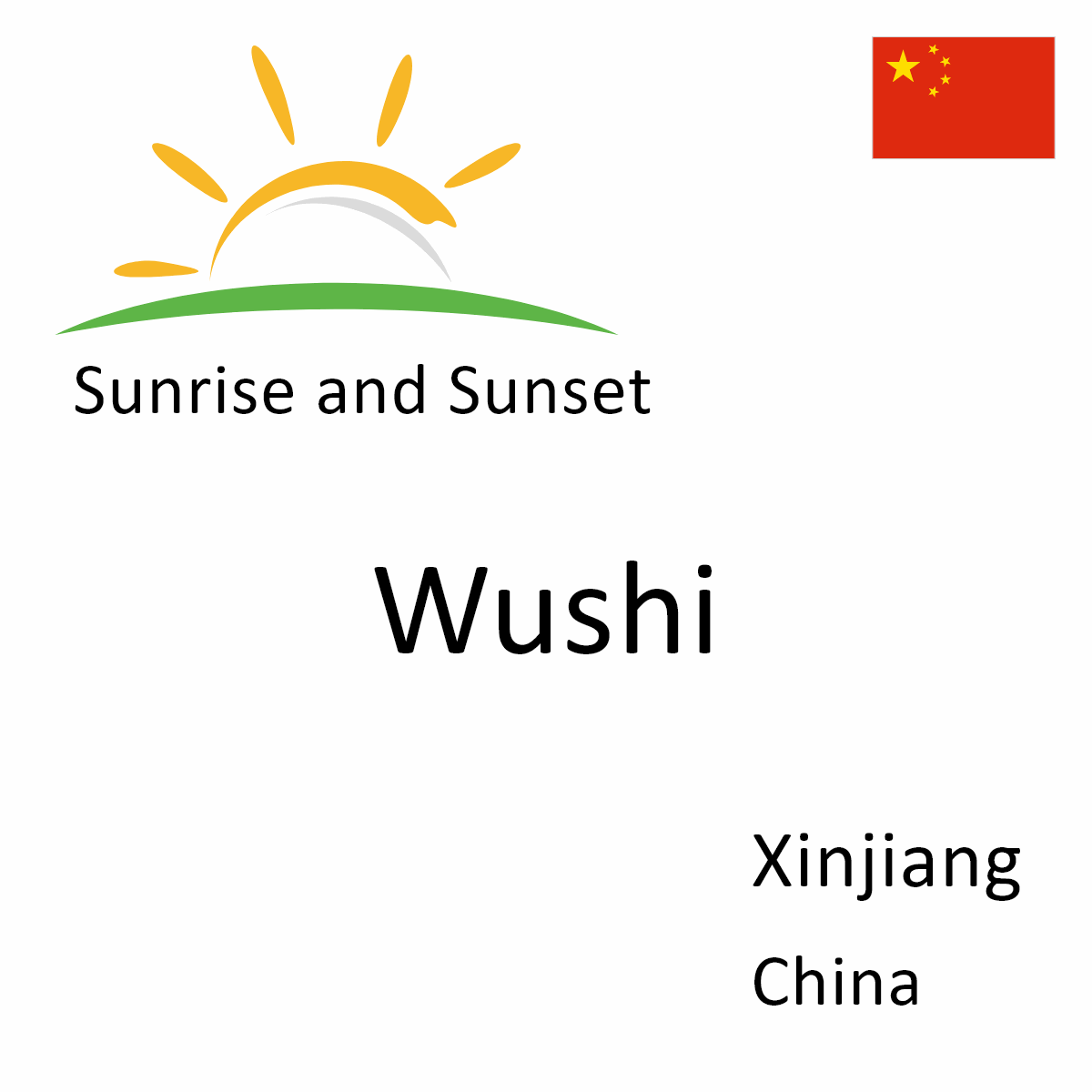 Sunrise and Sunset Times in Wushi, Xinjiang, China