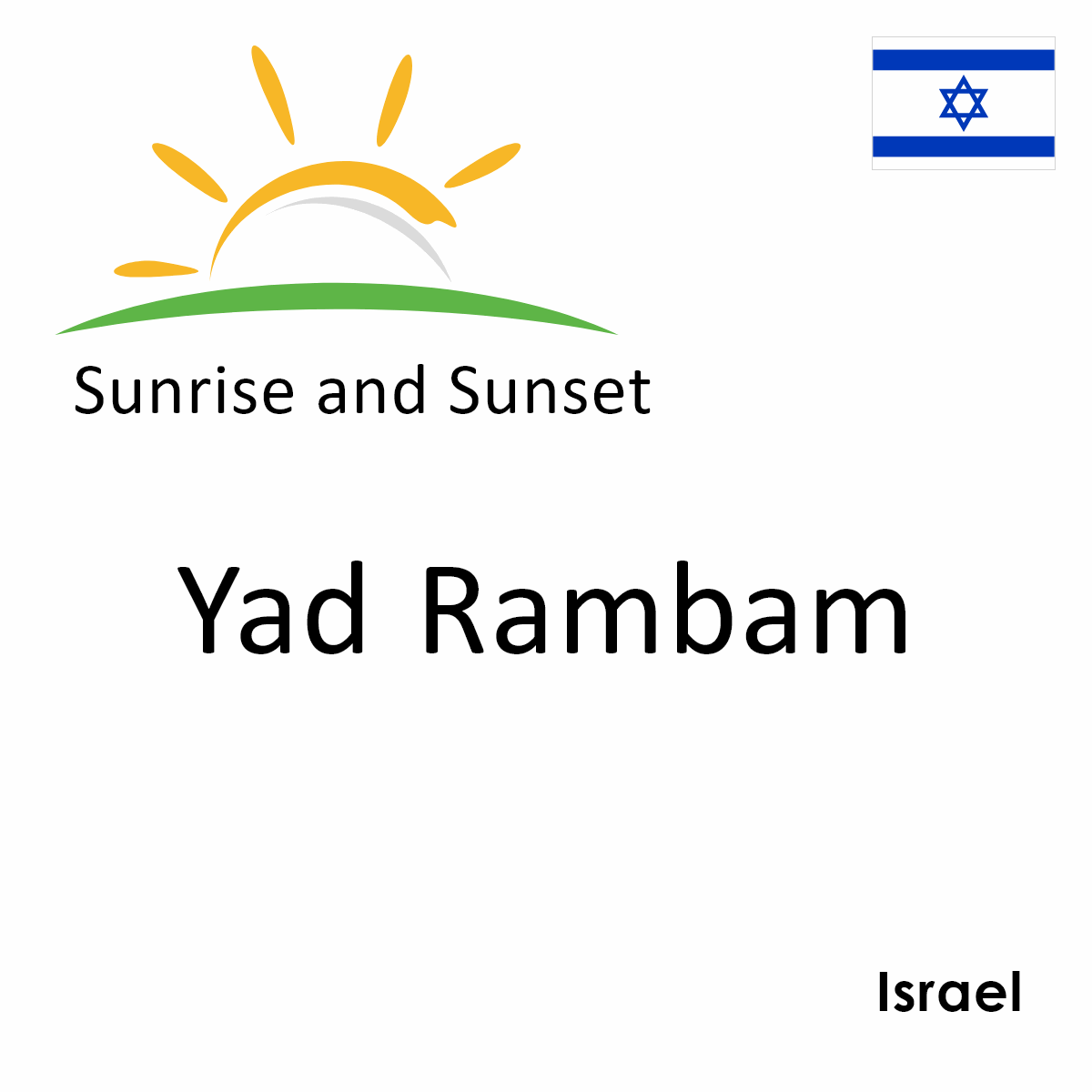 Sunrise and Sunset Times in Yad Rambam, Israel
