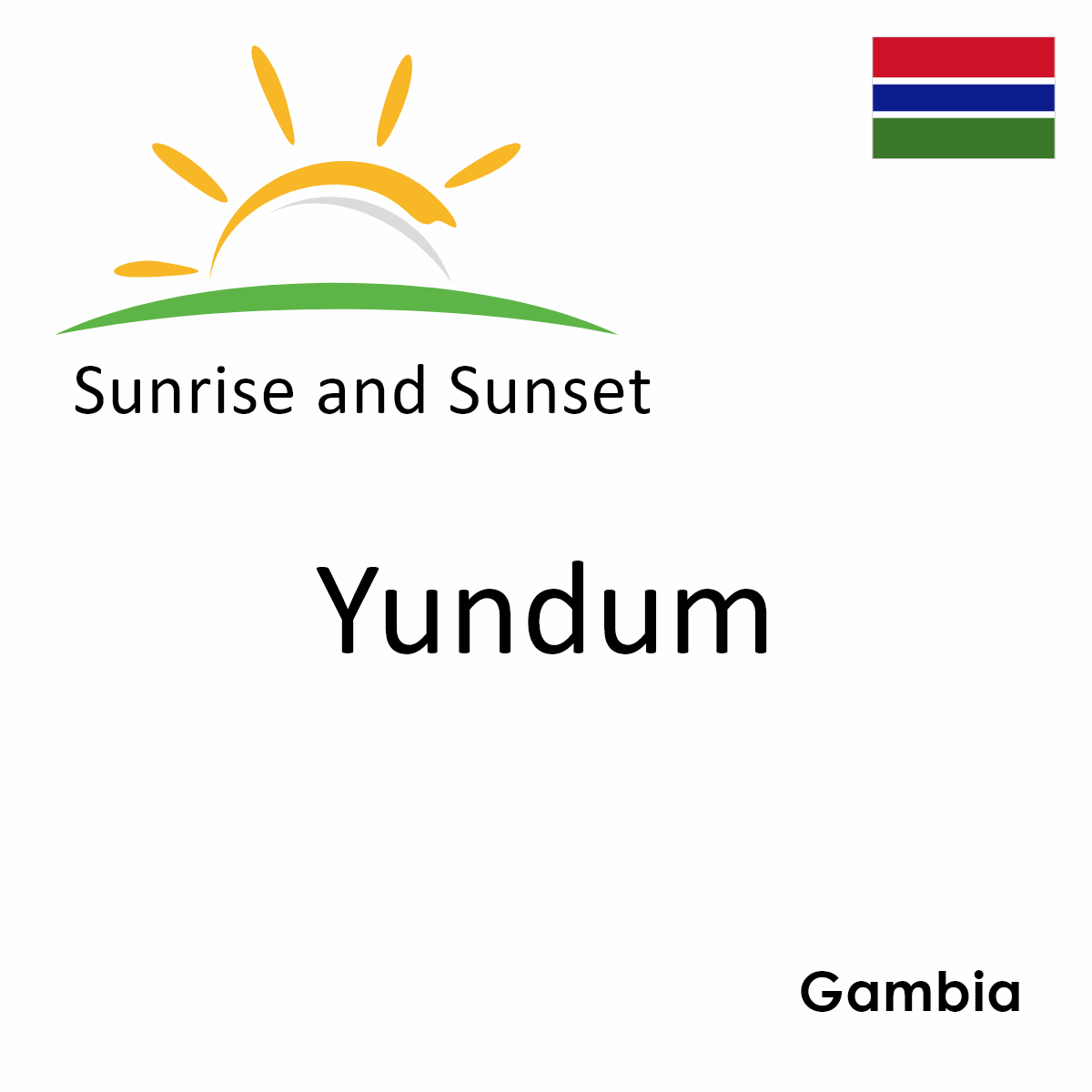 Sunrise and Sunset Times in Yundum, Gambia