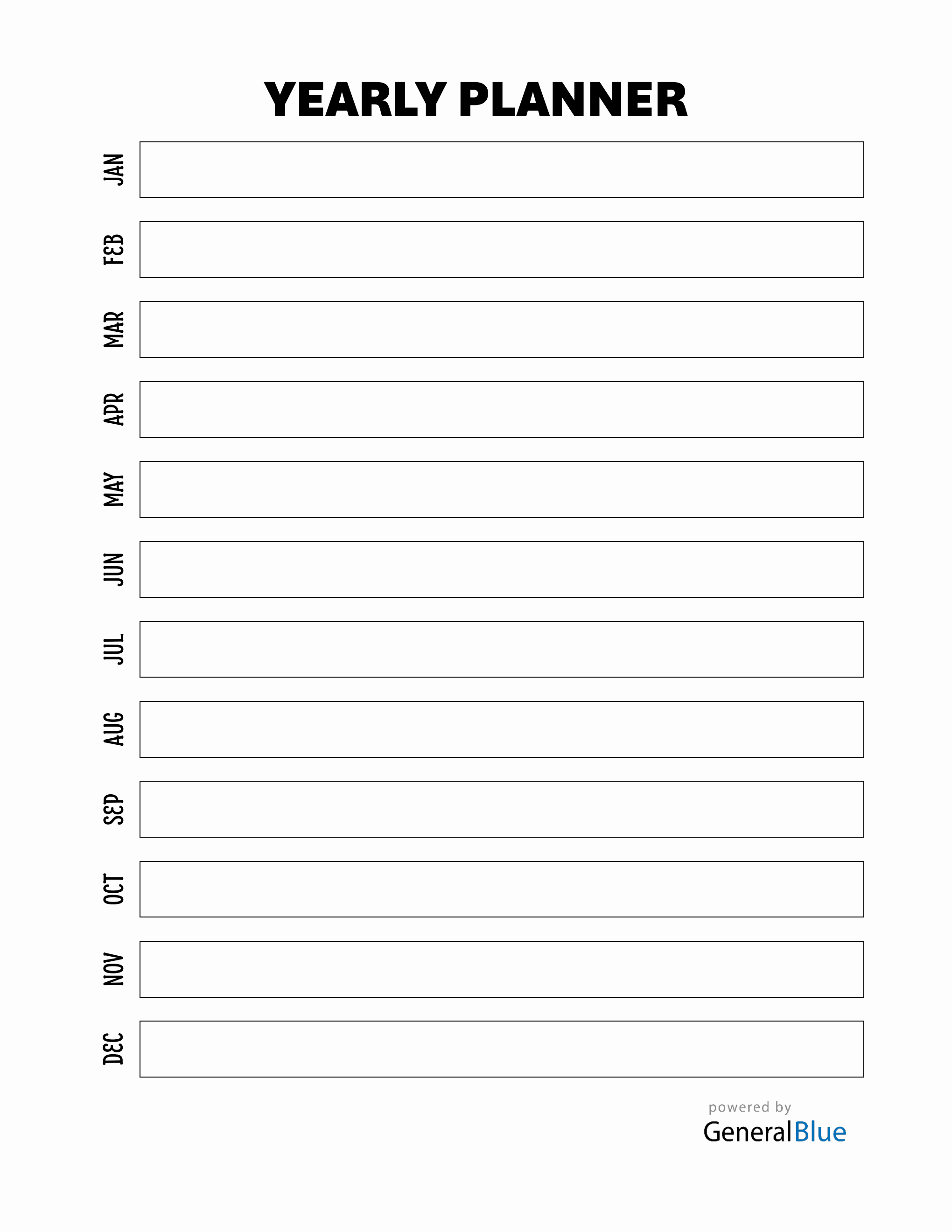 Free Yearly Planner PDF (Printable)